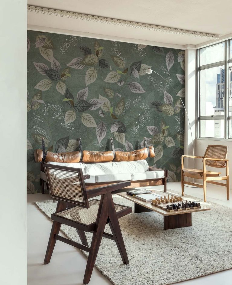 Leaf Tapestry, Botanical Harmony Mural - Magicdecor