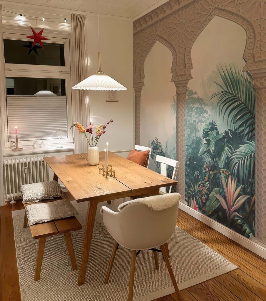 Mystic Garden Arches Wallpaper Mural - Magicdecor