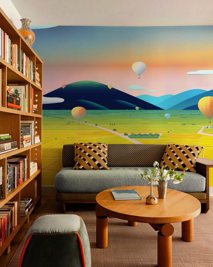 Balloonia, Whimsical Land of Hot Air Balloon Adventures Mural - Magicdecor