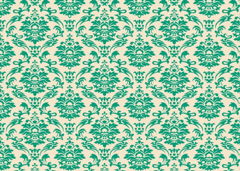 Serin, Emerald Green Damask Elegance Wallpaper - Magicdecor