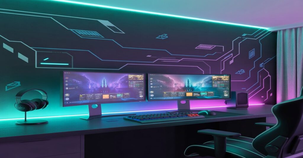 Best ways to create Realistic Gaming Room Wallpaper